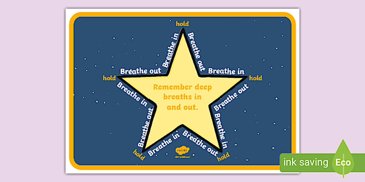Soothing Star Breathing A4 Poster - CfE Early Level - Twinkl