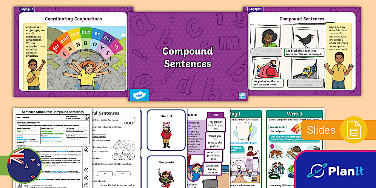 During Year 2 Writing: Sentence Structures Compound Sentences