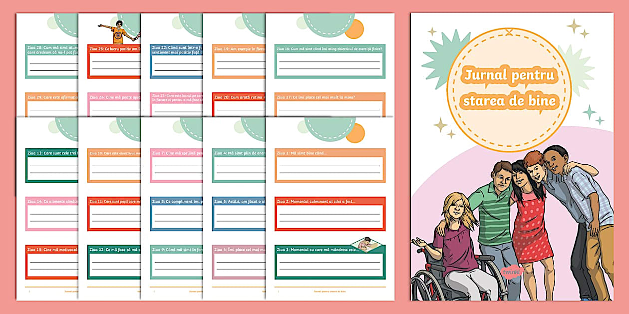Jurnal pentru starea de bine (teacher made) - Twinkl