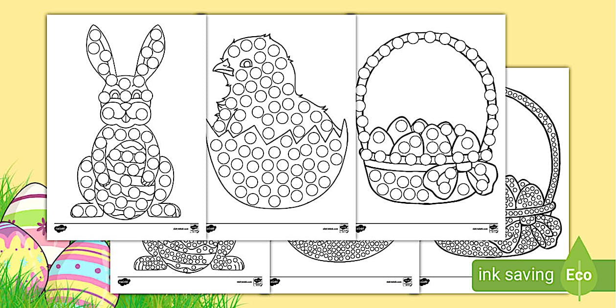 Easter Do a Dot Activity (teacher made) - Twinkl