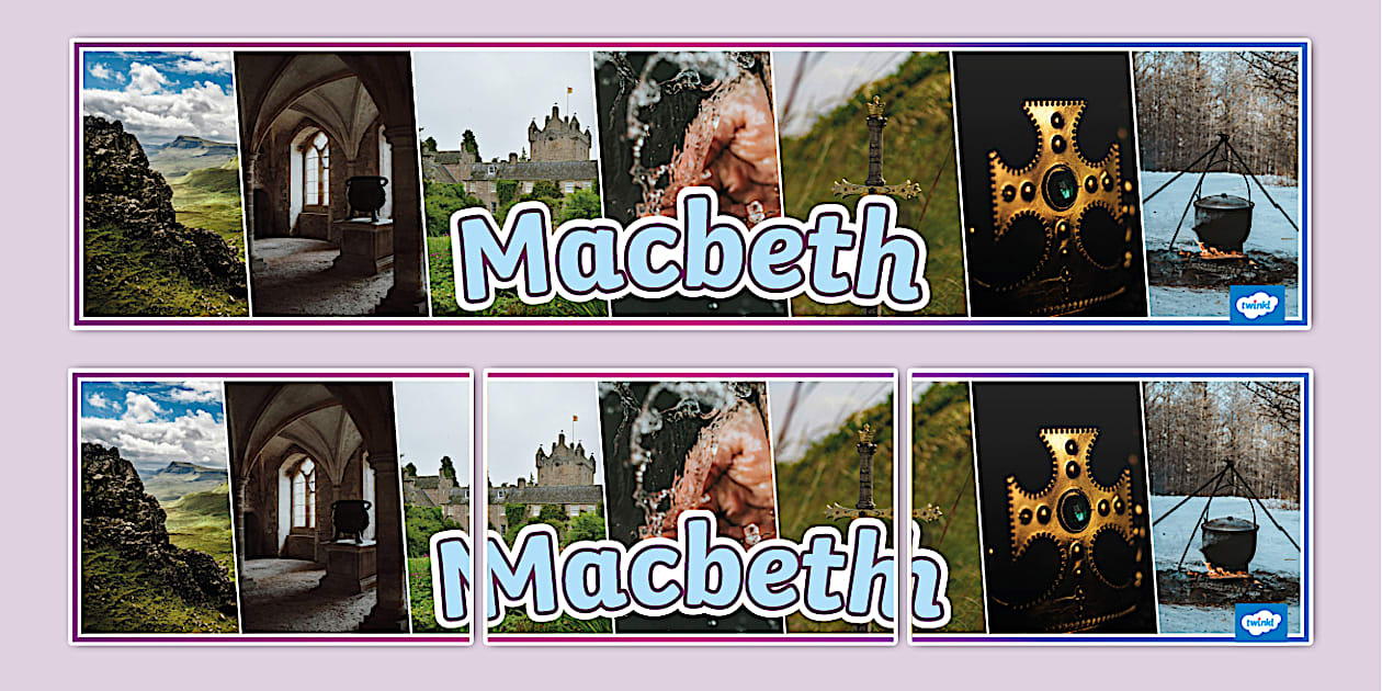 Macbeth Photo Display Banner (Teacher-Made) - Twinkl