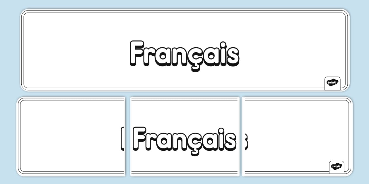 Français Collaborative Drawing Display Banner