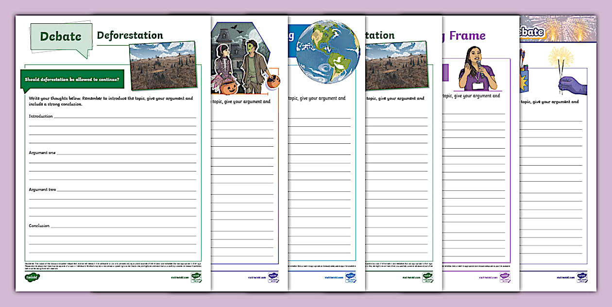 KS2 Debate Writing Frames Pack - Twinkl English - Twinkl