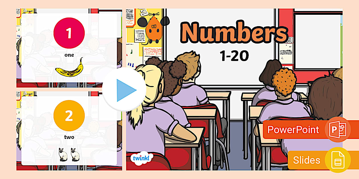 Number PowerPoint Template | Numbers 1-20 | Twinkl - Twinkl