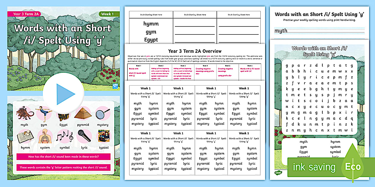 Year 3 Term 2A Week 1 Spelling Pack (teacher made) - Twinkl