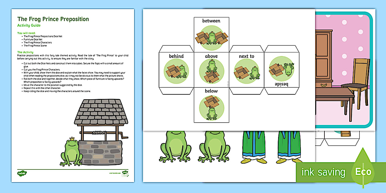 The Frog Prince Prepositions Busy Bag Resource Pack for Parents