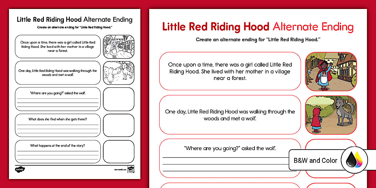 Little Red Riding Hood Alternate Ending for K-2nd Grade