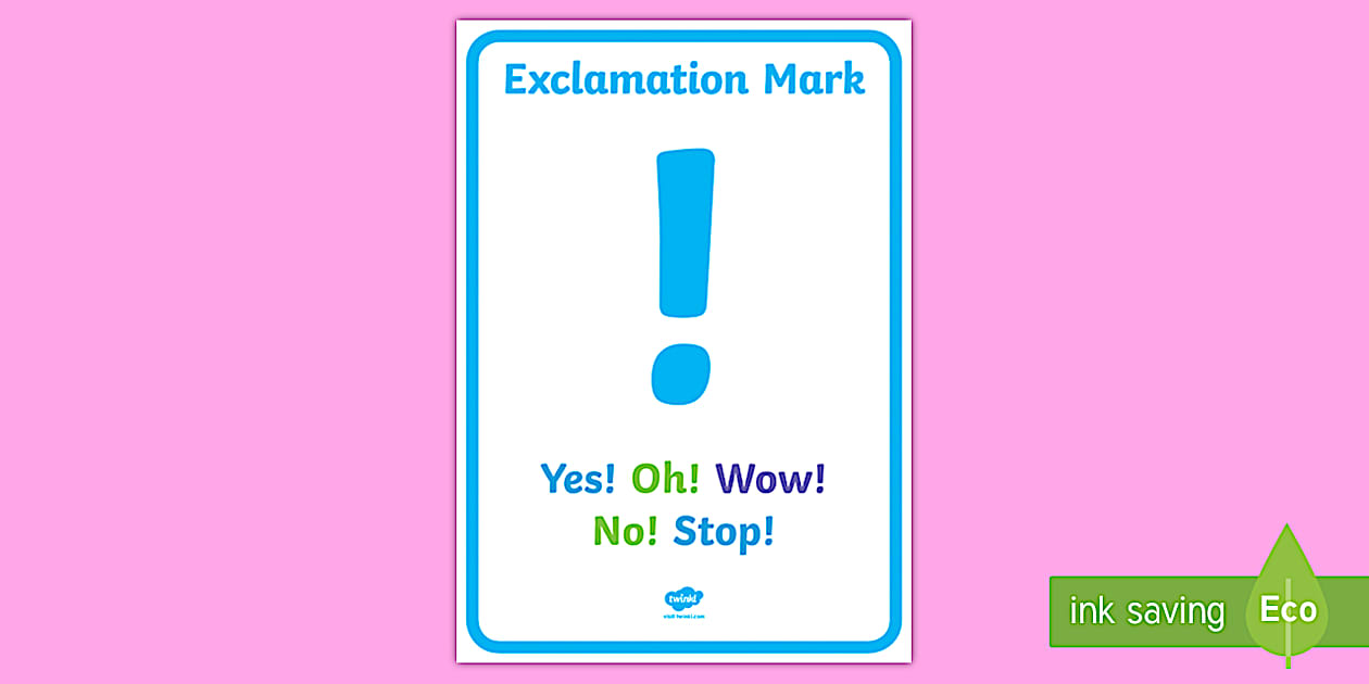 👉 Simple Exclamation mark Display Poster - Simple Question Mark Display