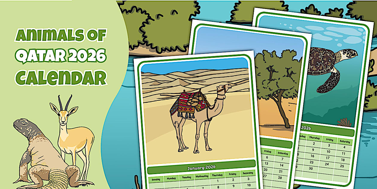 Animals of Qatar 2026 Calendar