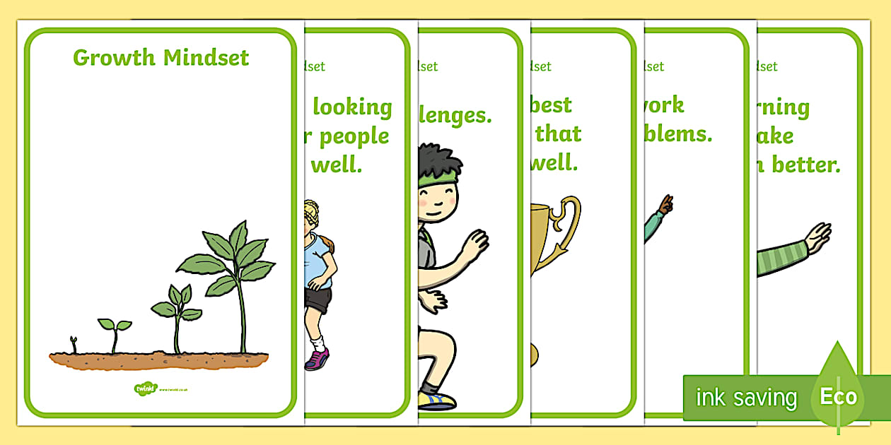Growth Mindset Early Years Statement Posters - EYFS - Twinkl