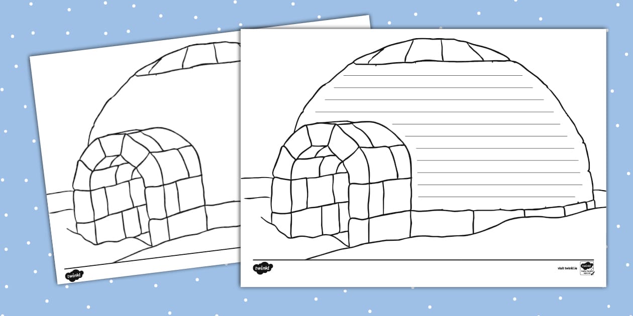 Igloo Writing Template - Twinkl Ireland (teacher made)