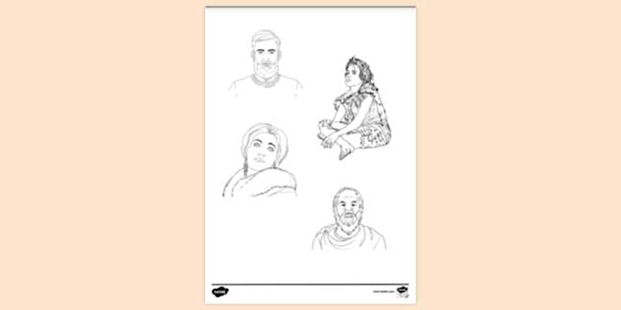 Advanced Realistic People Colouring Page | Colouring Sheets