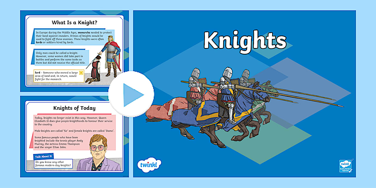 KS2 Knights PowerPoint (teacher made) - Twinkl