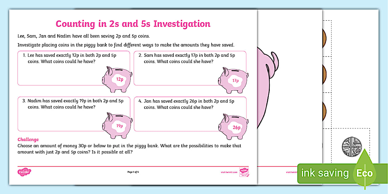 👉 KS1 Counting in 2s and 5s Investigation Activity