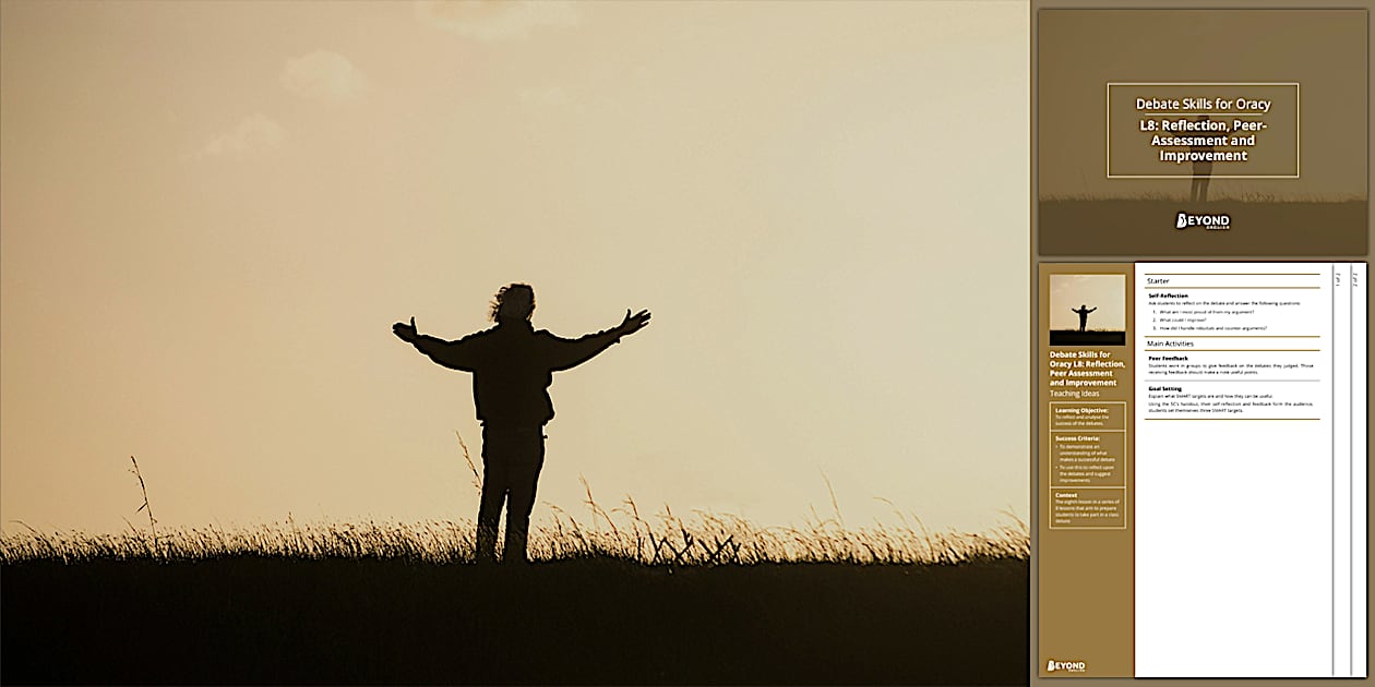 Debate Skills for Oracy Lesson 8: Peer Assessment - Twinkl