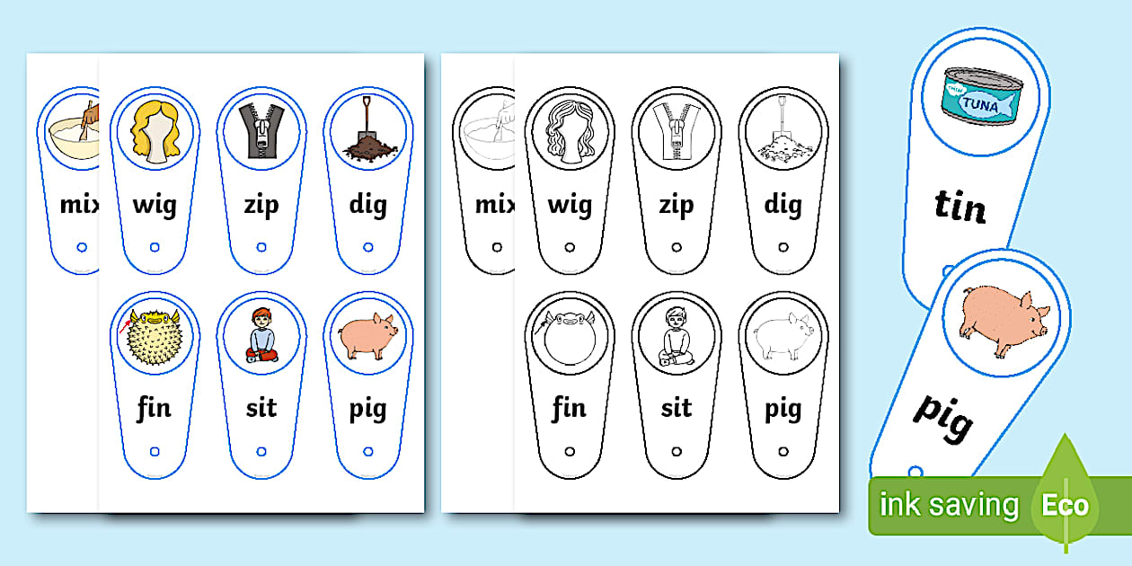 CVC Word Fans (I) (teacher made) - Twinkl