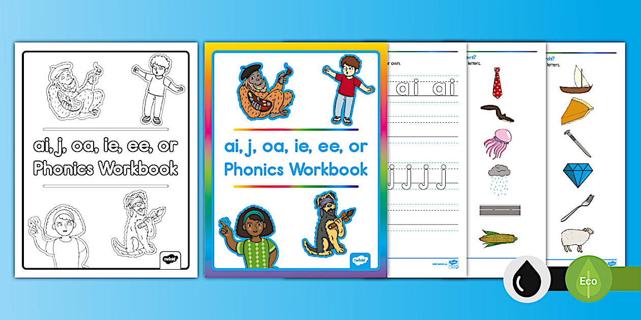 Phonics Canada Group 4 ai,j, oa, ie, ee, or Phonics Workbook
