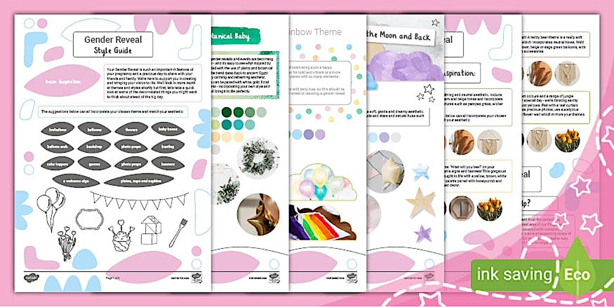Gender Reveal Style Guide (teacher made) - Twinkl