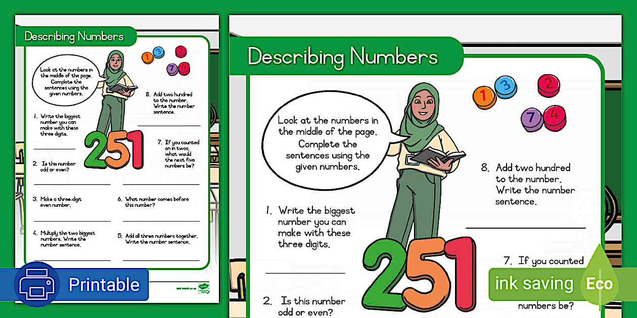 Grade 3 Maths: Describing Numbers (teacher made) - Twinkl