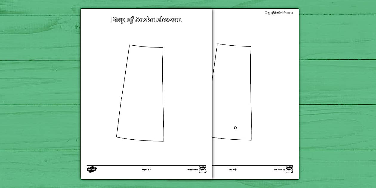 Map of Saskatchewan (teacher made) - Twinkl