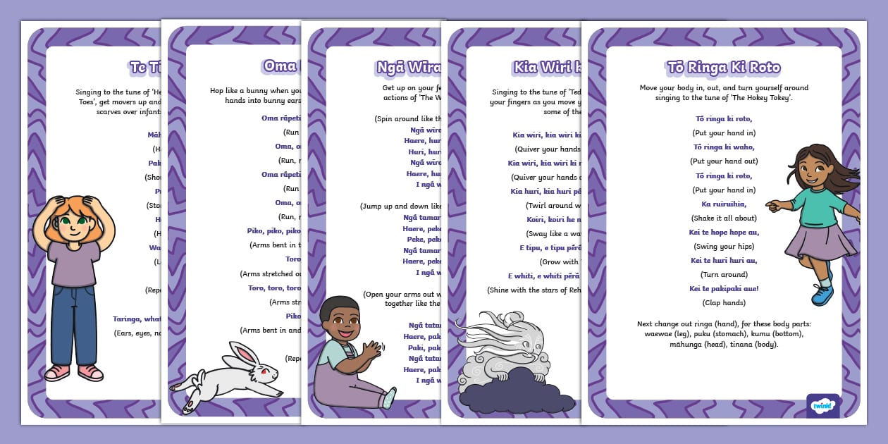 Waiata-ā-Ringa - Action Songs Pack (teacher made) - Twinkl
