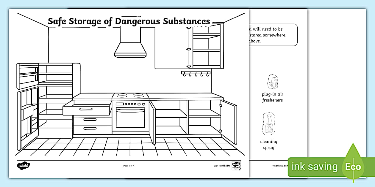Safe Storage of Dangerous Substances (teacher made) - Twinkl