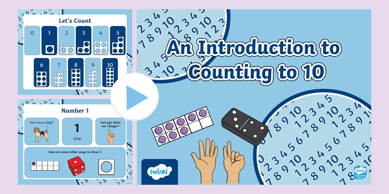 An Introduction to Counting to 10 PowerPoint (Teacher-Made)