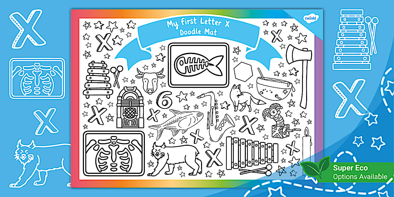 My First Letter X Doodle Mat (teacher made) - Twinkl