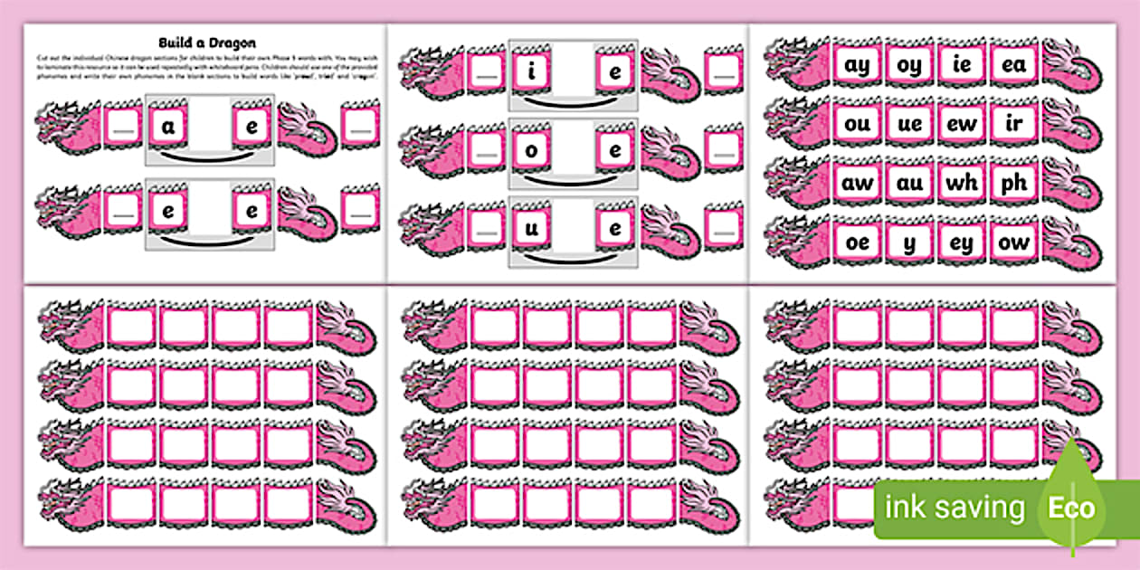 Build a Chinese Dragon: Phase 5 Phonics Activity Cards