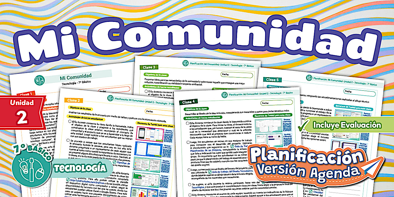Planificación | Unidad 2 | Tecnología | 7º Básico | Agenda