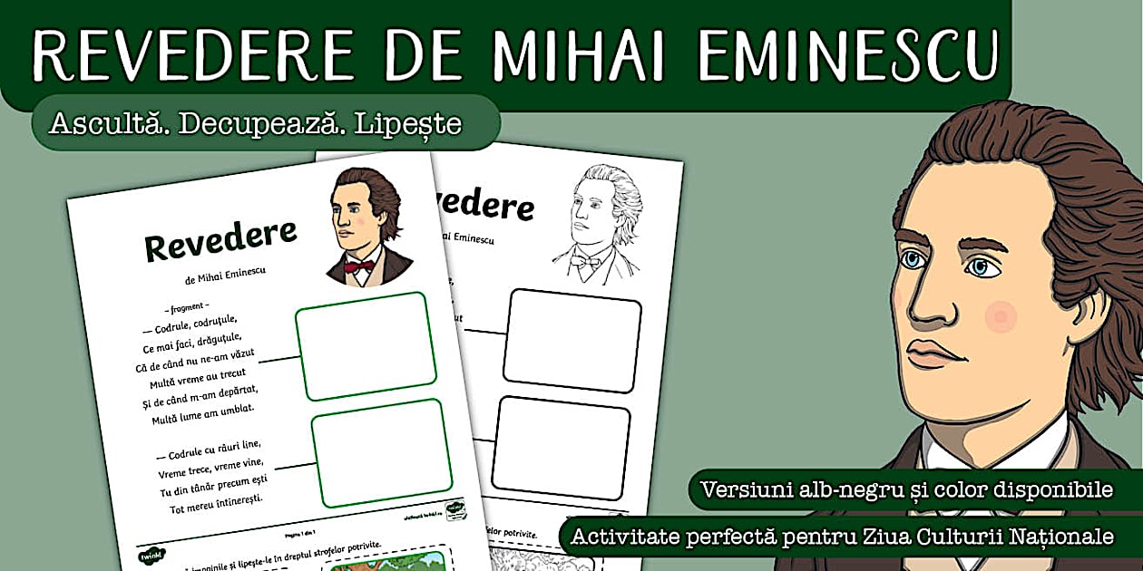 Revedere de Mihai Eminescu – Ascultă. Decupează. Lipește