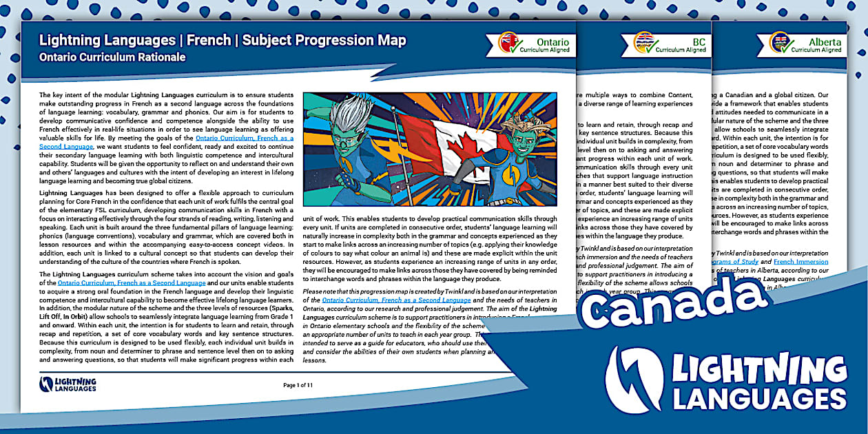 👉 Languages | French Progression Map | Canada