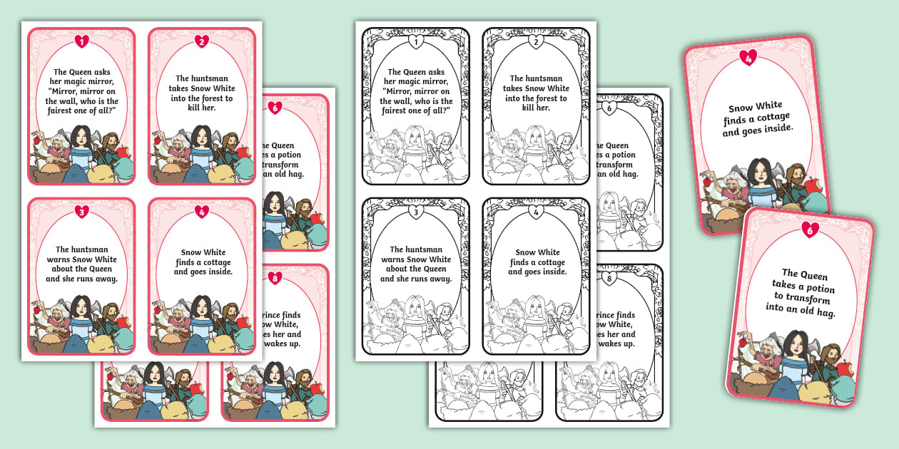 Snow White Freeze Frame Drama Flashcards (teacher made)