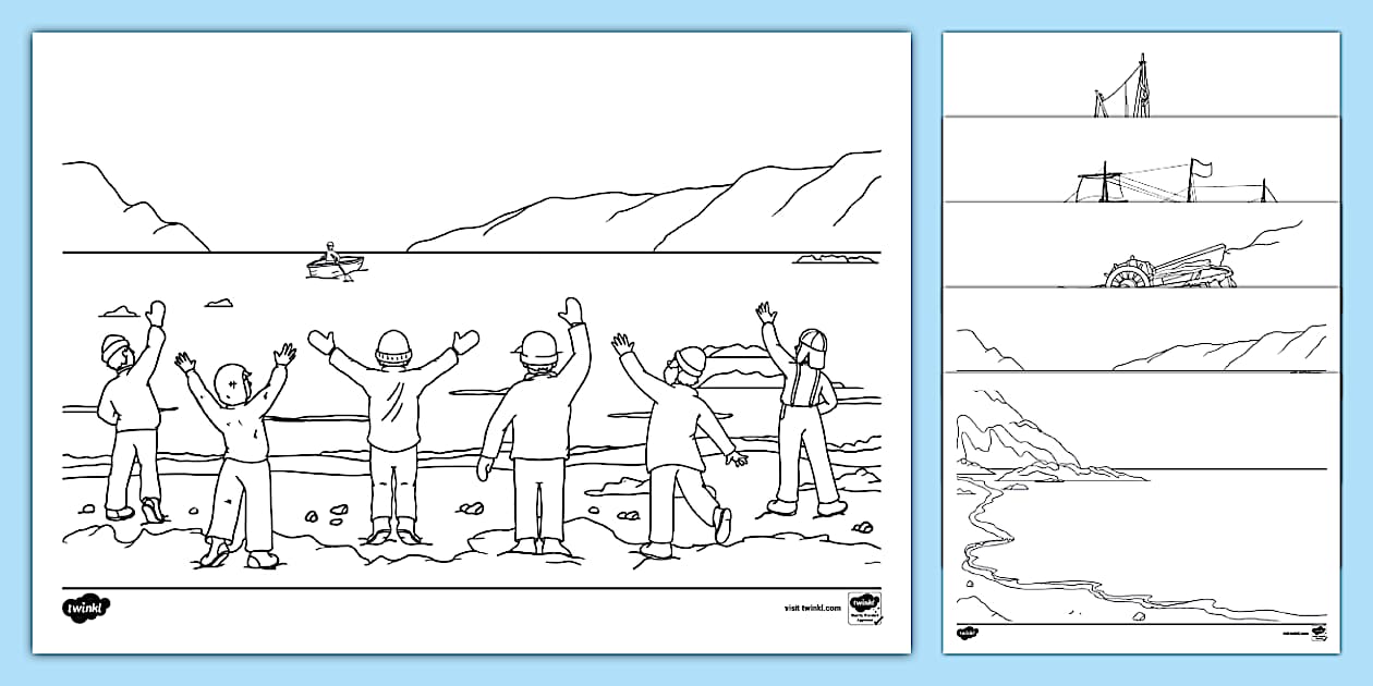 The Endurance Colouring Pages (teacher made) - Twinkl