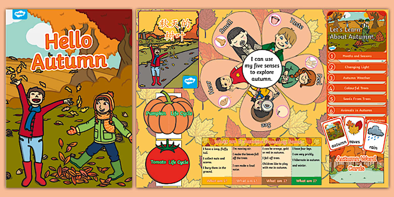 Autumn is Here Lapbook (teacher made) - Twinkl