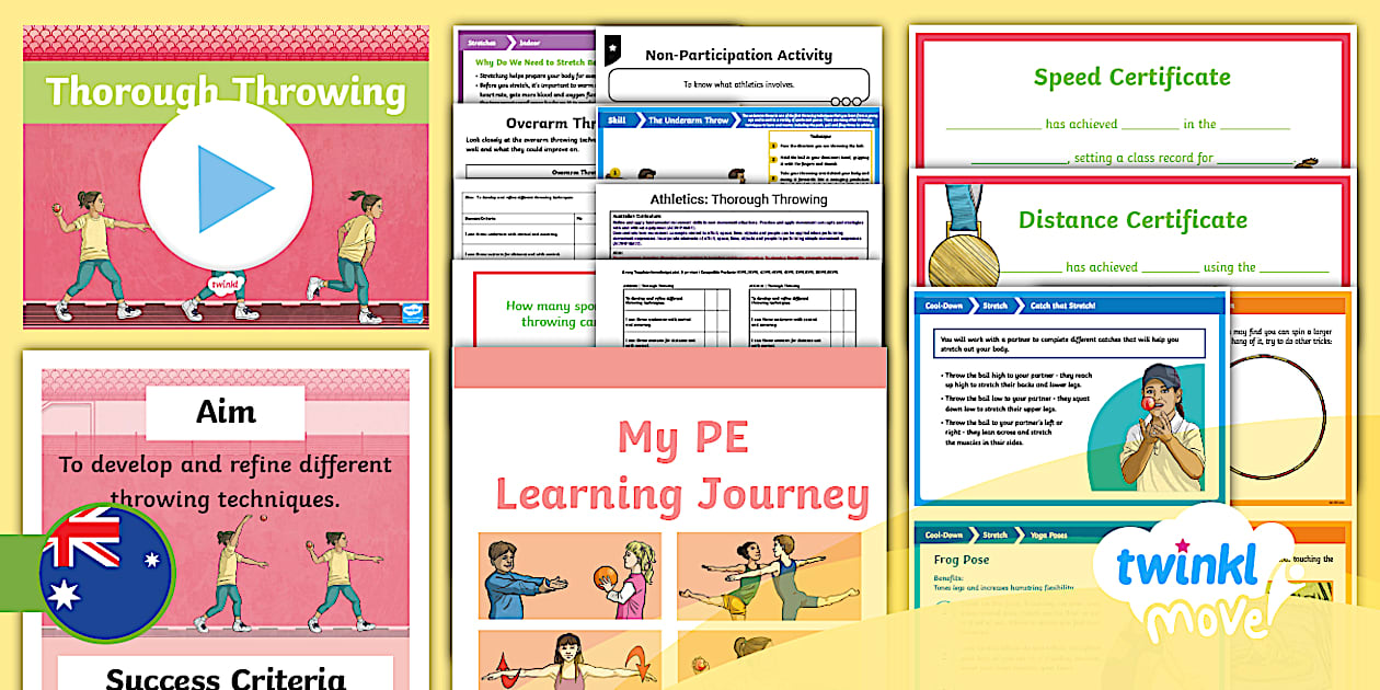 Move PE Year 3 Athletics Lesson 5: Thorough Throwing Lesson Pack