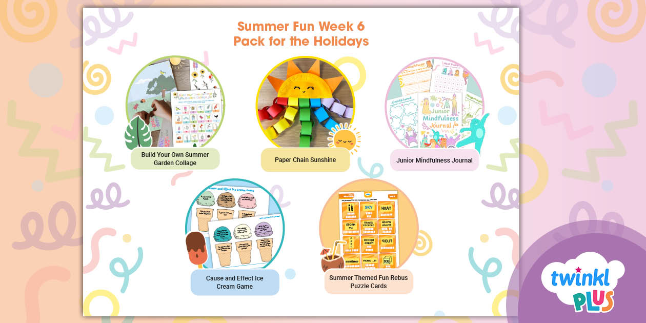 Summer Fun Week 6 - Pack for the Holidays (teacher made)