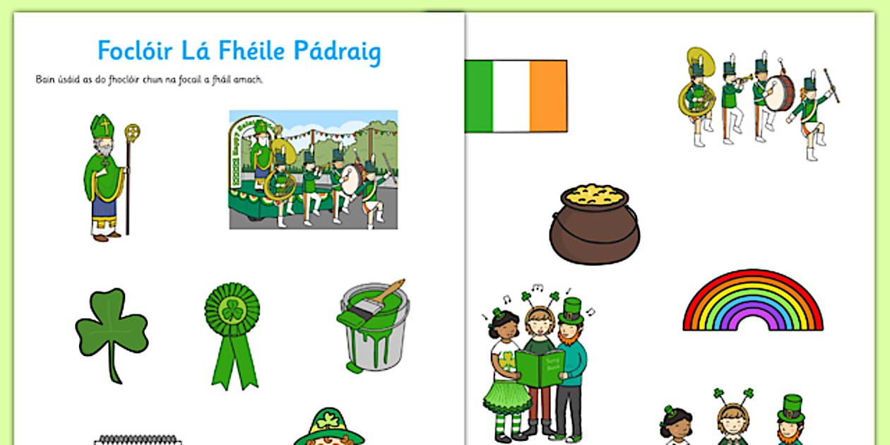 Foclóir Lá Fhéile Pádraig (teacher made) - Twinkl