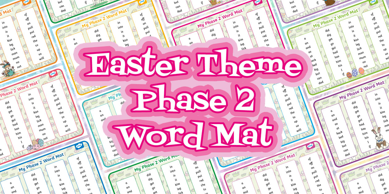 Easter-Themed Phase 2 Word Mats
