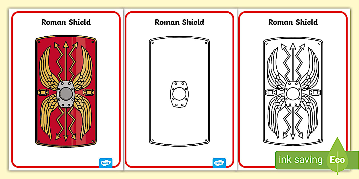 Roman Shield Template to Print – Twinkl Resources - Twinkl