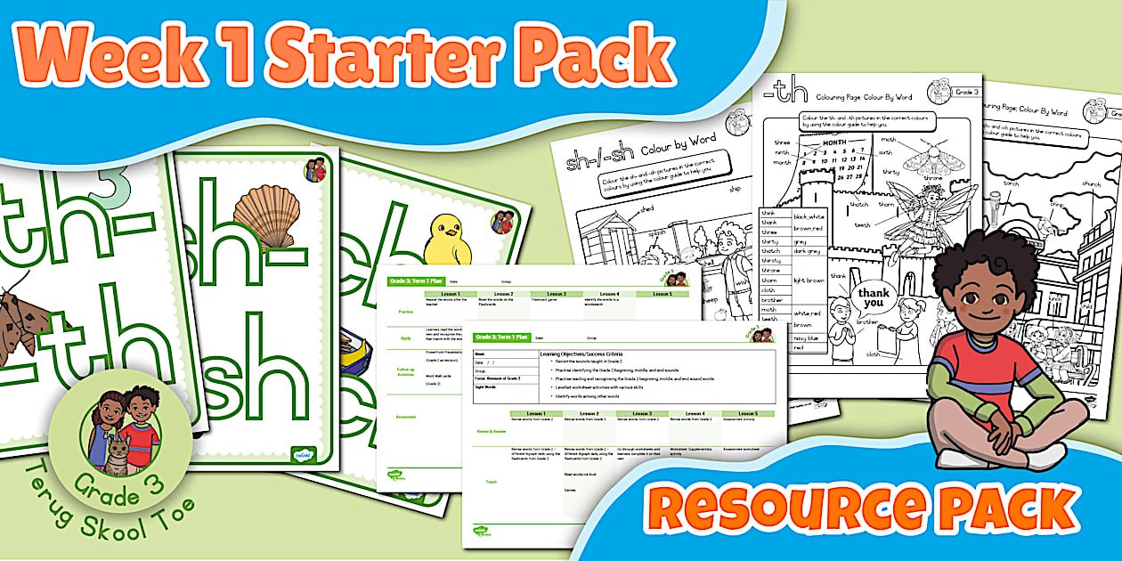 Grade 3 Phonics - Week 1 Starter Pack - Resource Pack (CAPS Aligned)