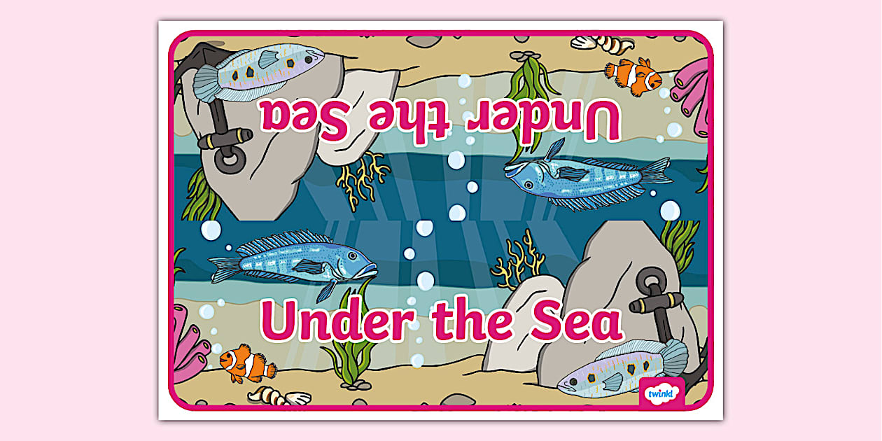 Editable Under the Sea Group Table sign - Twinkl