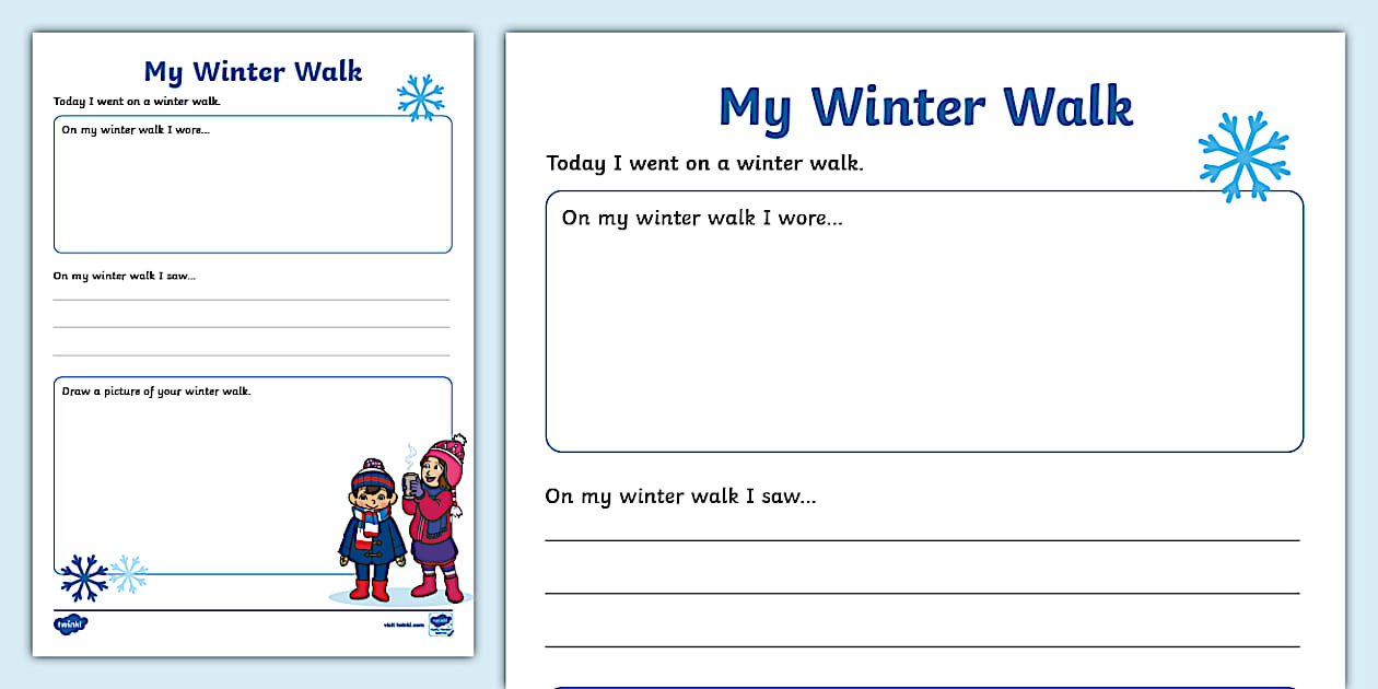 My Winter Walk Writing Activity