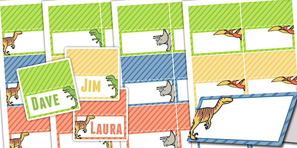 Editable Dinosaur Themed Birthday Party Place Names - Twinkl