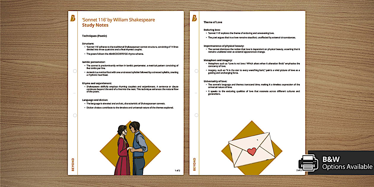 'Sonnet 116' by William Shakespeare Revision Notes - Twinkl
