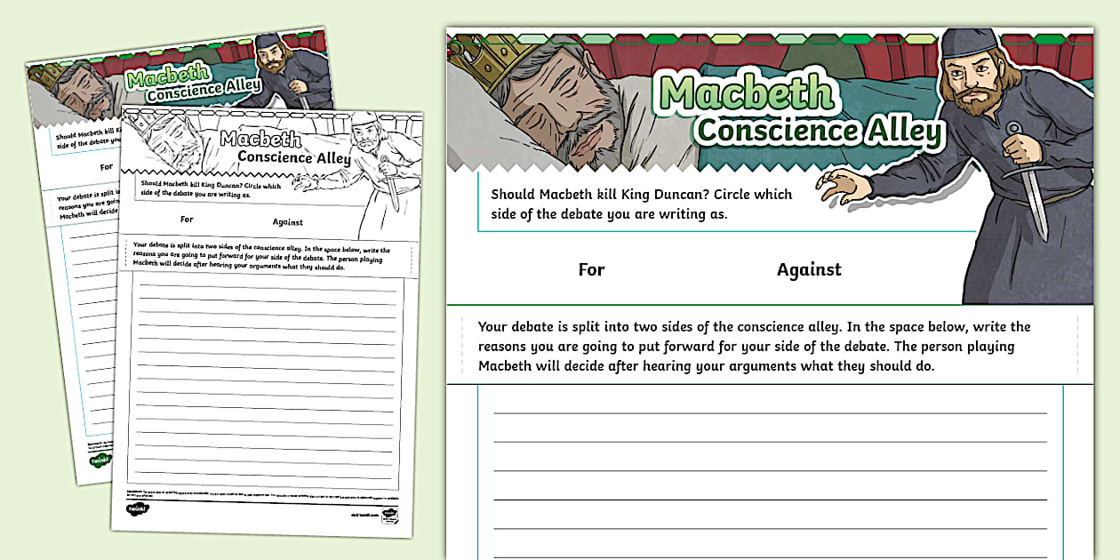 Macbeth Conscience Alley Activity (teacher made) - Twinkl
