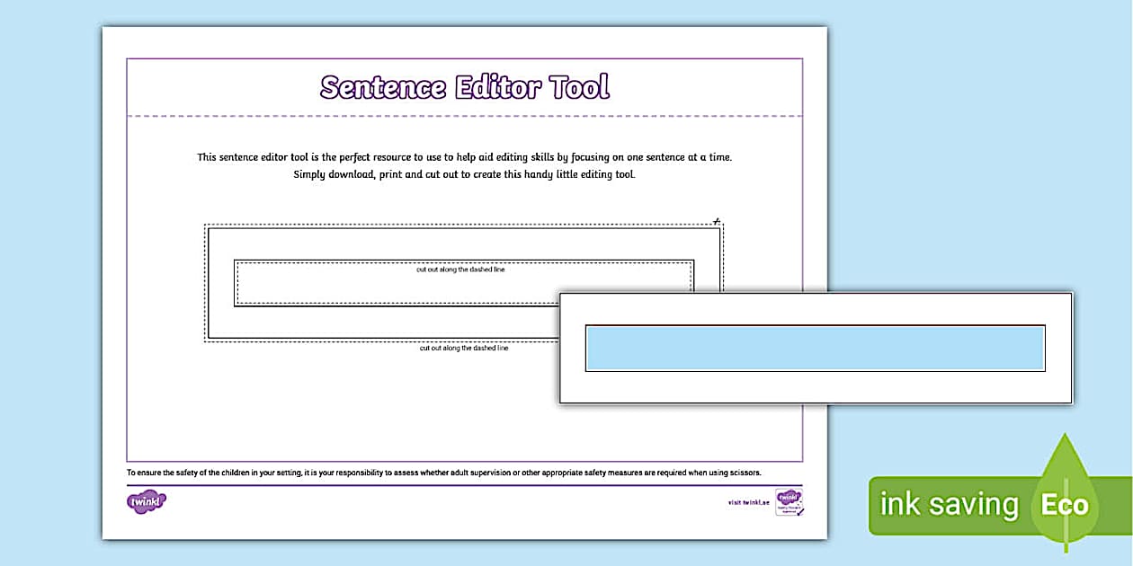 Sentence Editor Tool (teacher made) - Twinkl