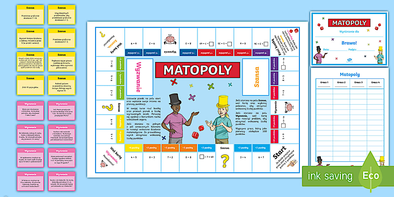 Gra planszowa Matopoly (teacher made) - Twinkl