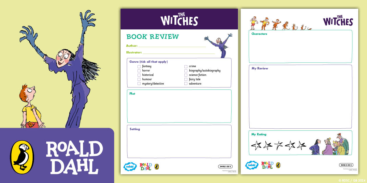 FREE! - Book Review of ‘The Witches’ by Roald Dahl | Templates