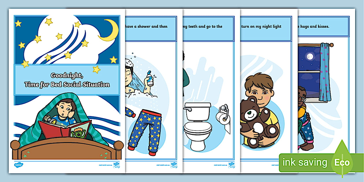 Bedtime Social Situation (teacher made) - Twinkl